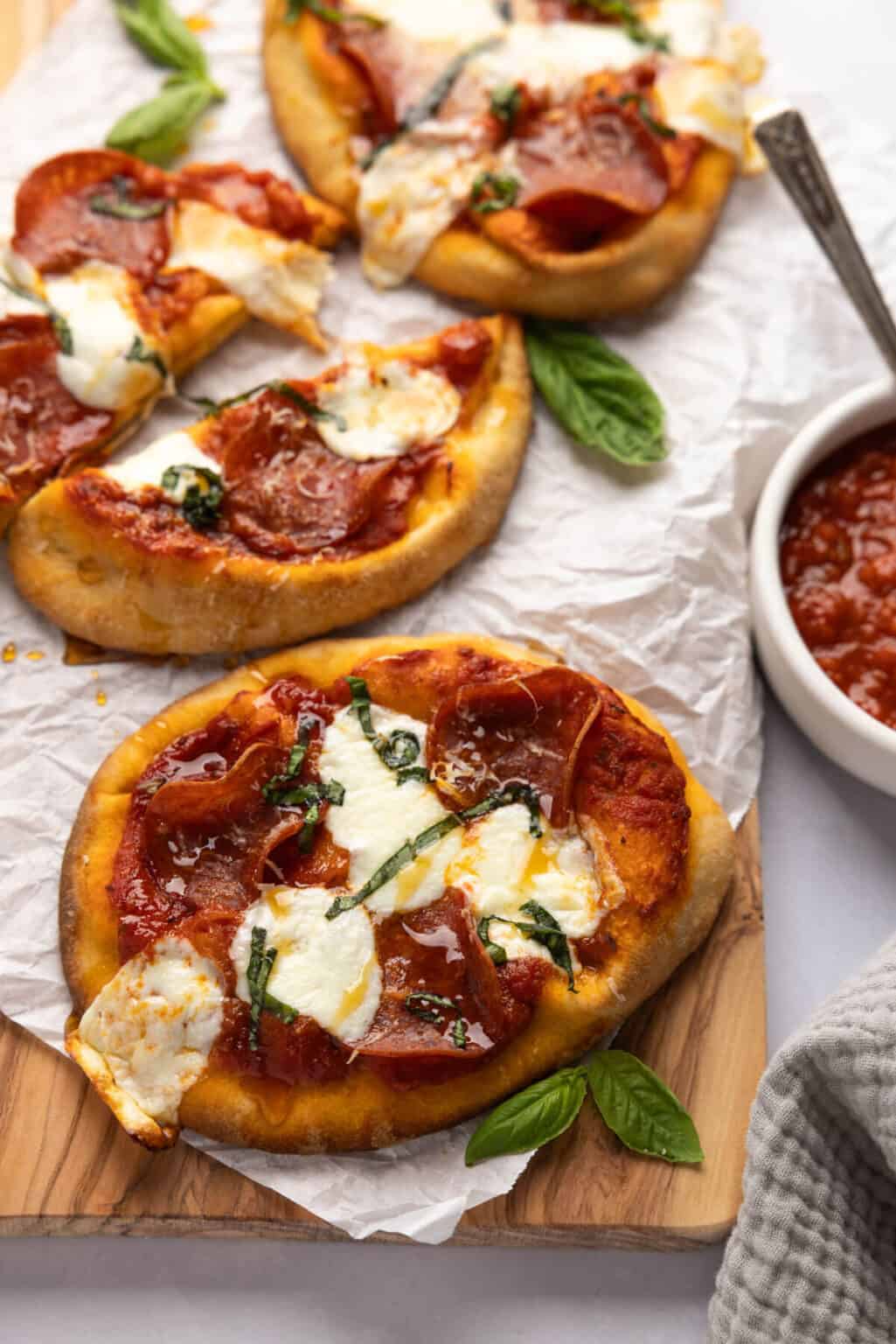 Quick and Easy Pepperoni Flatbread Pizza | Begin With Balance