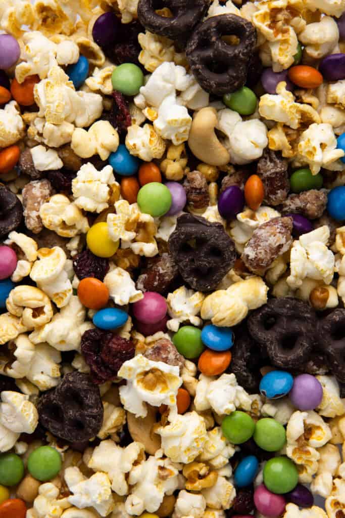 Easy Sweet & Salty Popcorn Trail Mix | Begin With Balance