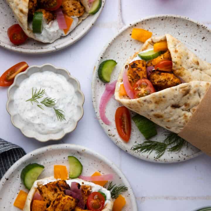 Greek Chicken Pita Wrap | Begin With Balance
