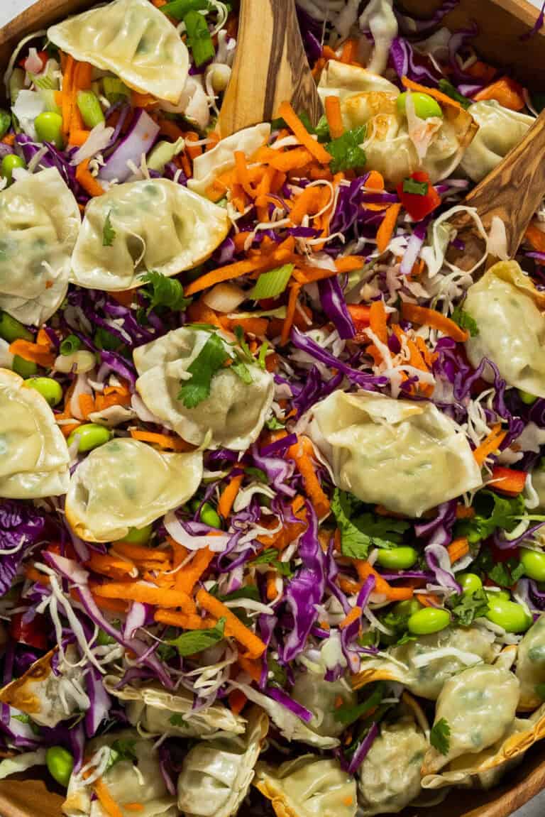Wonton Salad with Sesame Dressing | Begin With Balance