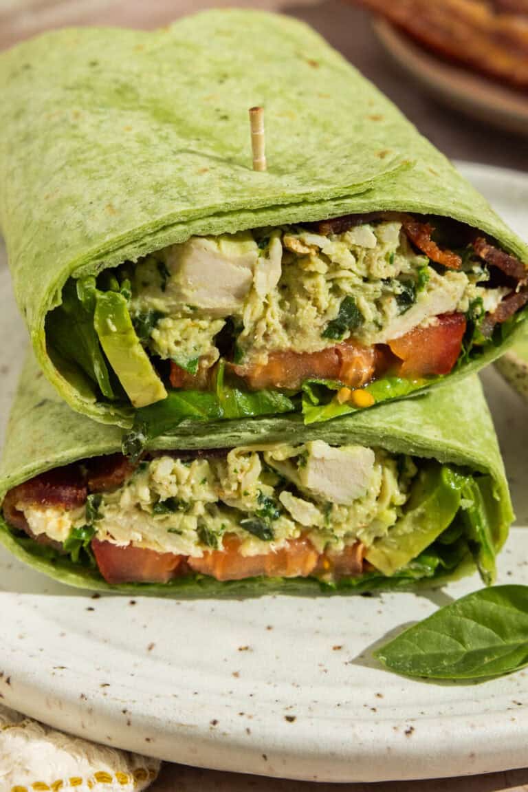 Rotisserie Chicken Wrap With Green Goddess Dressing | Begin With Balance