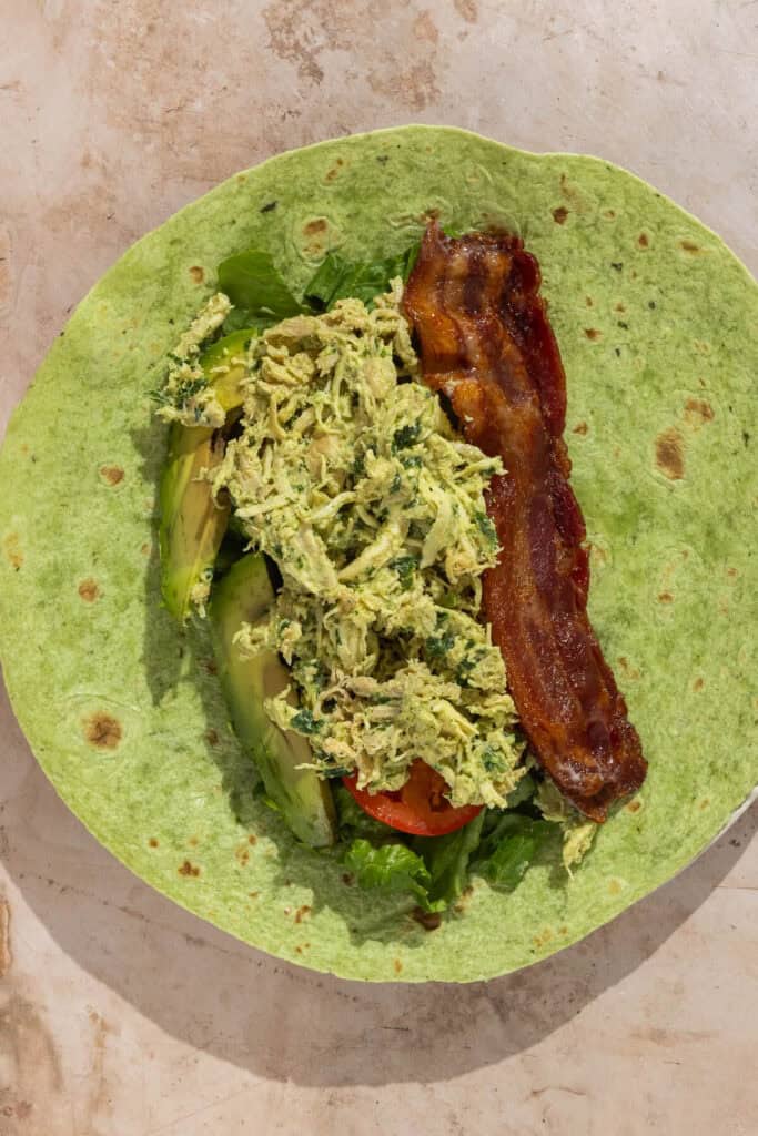 Rotisserie Chicken Wrap With Green Goddess Dressing | Begin With Balance