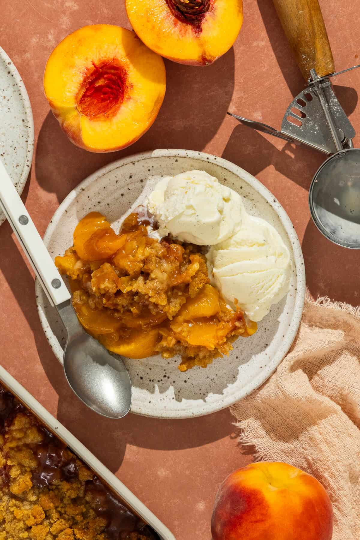 Easy Peach Crumble Recipe With Fresh Peaches | Begin With Balance
